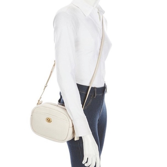 Coach | Bags | Nwt Coach Chalk Soft Pebble Leather Camera Crossbody Bag ...